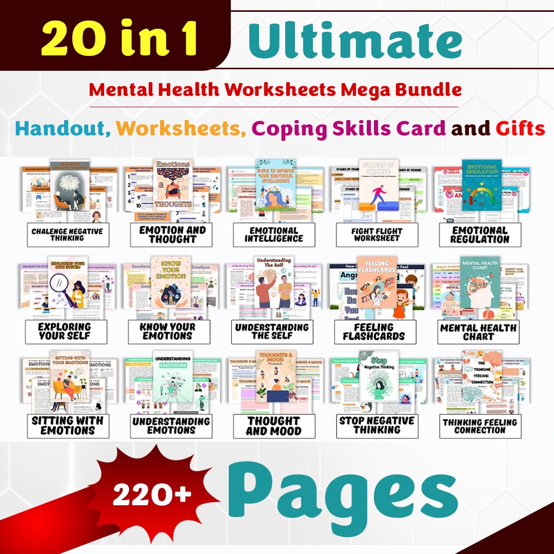 Ultimate Mental Health Worksheets Bundle